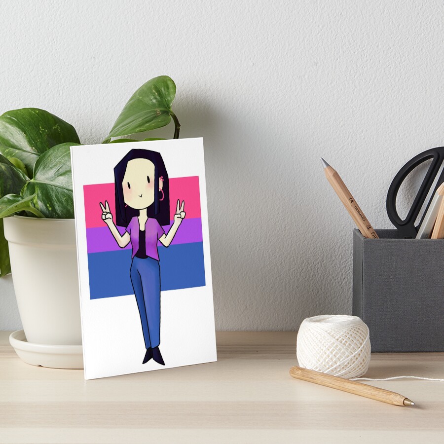 "Cute chibi bi pride design" Art Board Print by cu-b3 | Redbubble