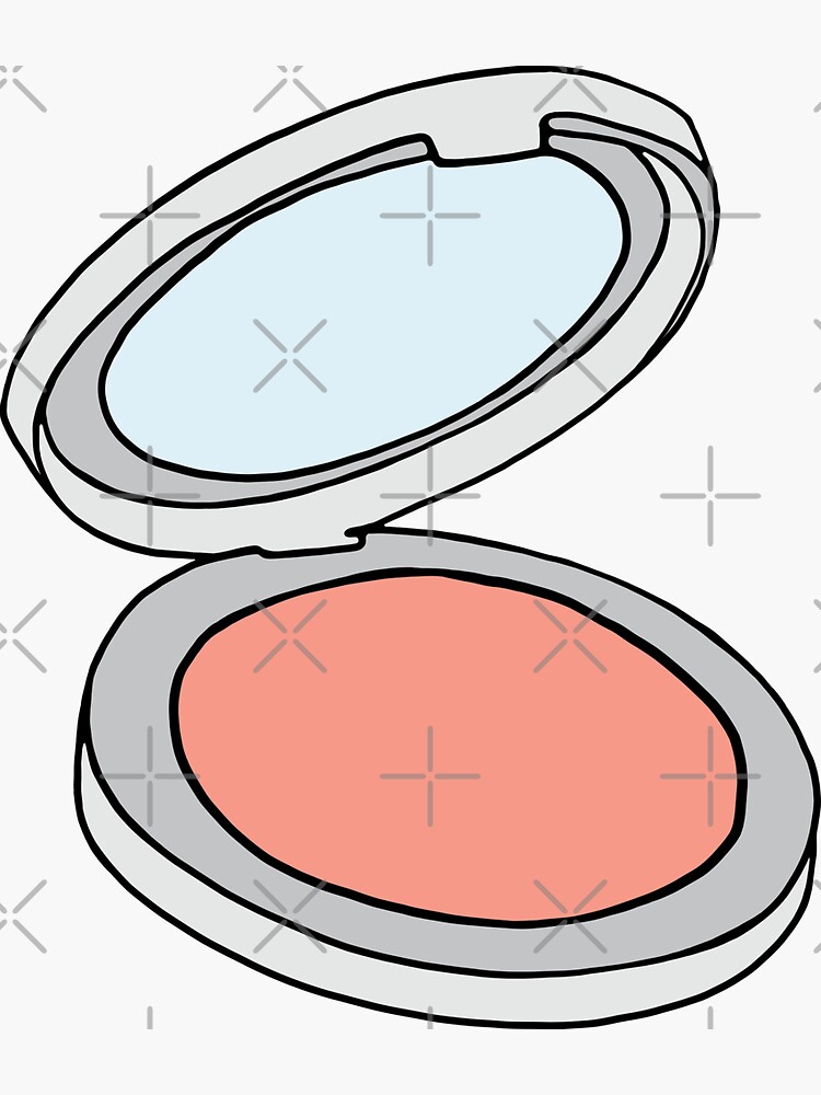 "Pink Blush Compact Makeup" Sticker for Sale by murialbezanson | Redbubble