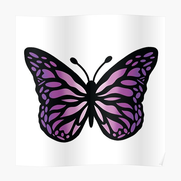 "Purple Butterfly" Poster by kaylaoles | Redbubble