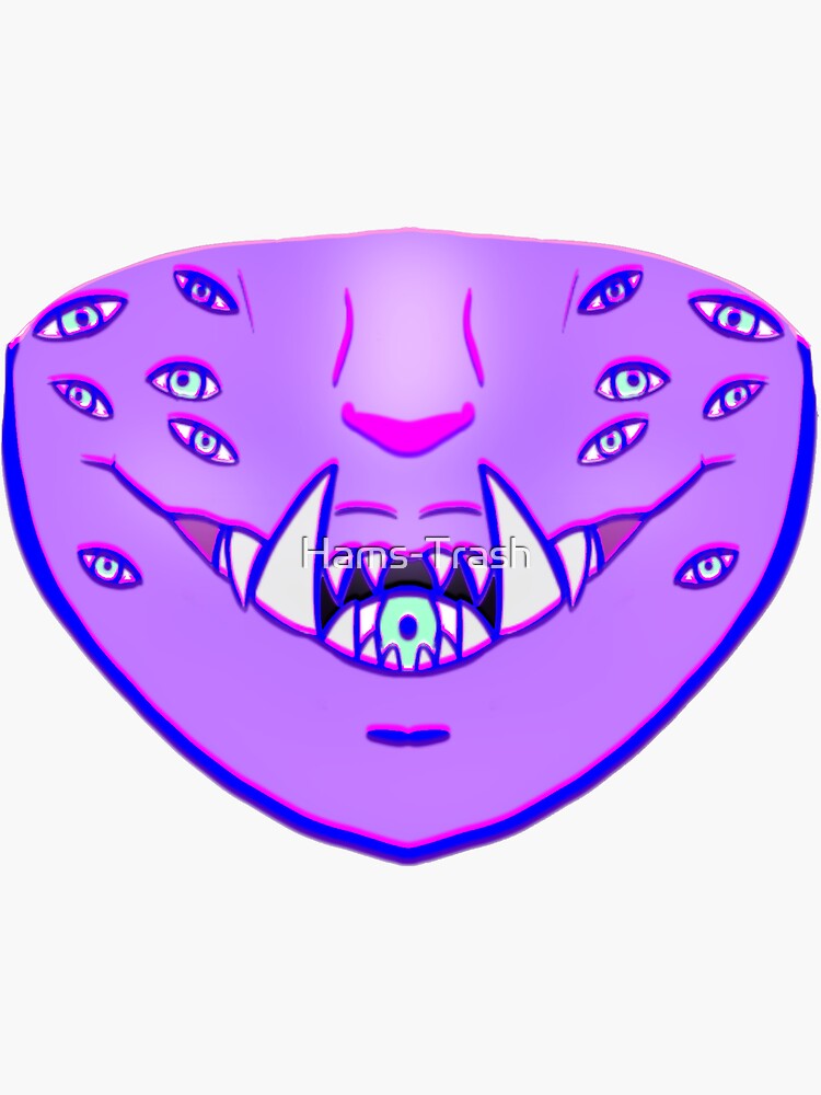 "Monster girl dodomeki Oni mouth-purple" Sticker for Sale by Hams-Trash ...