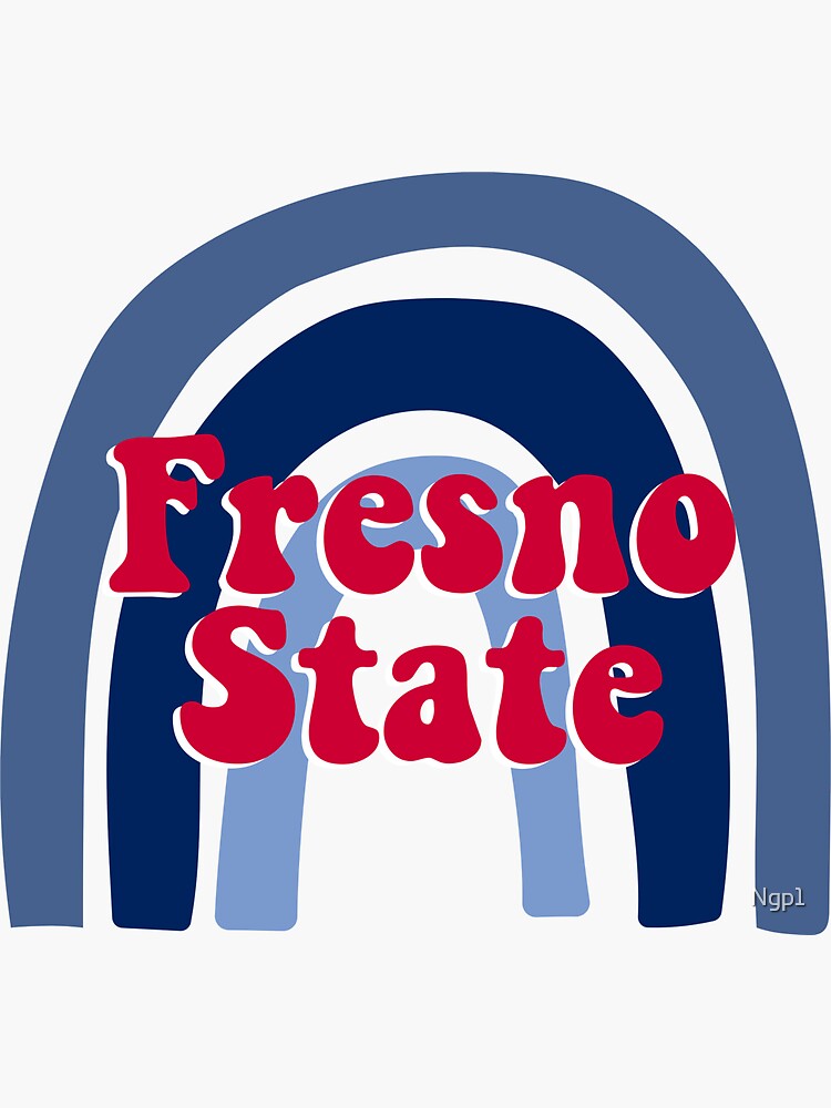 "Fresno State Rainbow Sticker" Sticker for Sale by Ngp1 | Redbubble