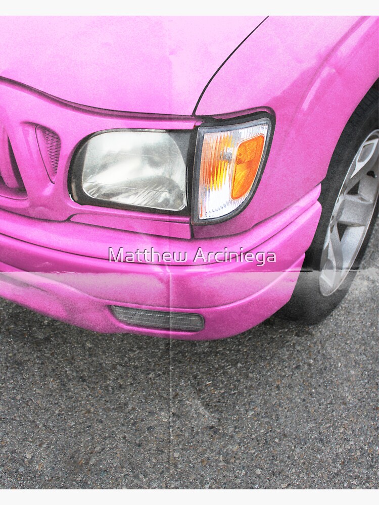 "Pink Car" Sticker by mattyoo | Redbubble