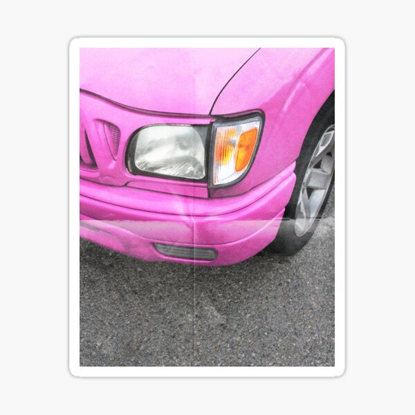 "Pink Car" Sticker by mattyoo | Redbubble