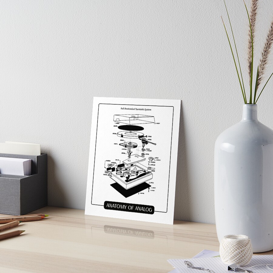 "Anatomy of Analog. Record Player Exploded View. Cool Vinyl" Art Board ...