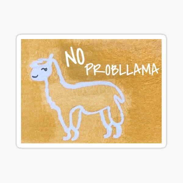 No Probllama Stickers | Redbubble