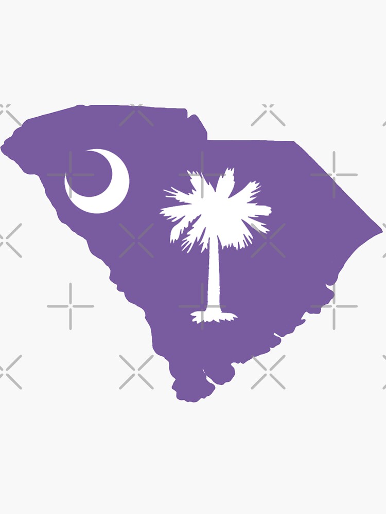 "purple sc state flag " Sticker for Sale by annaegore | Redbubble