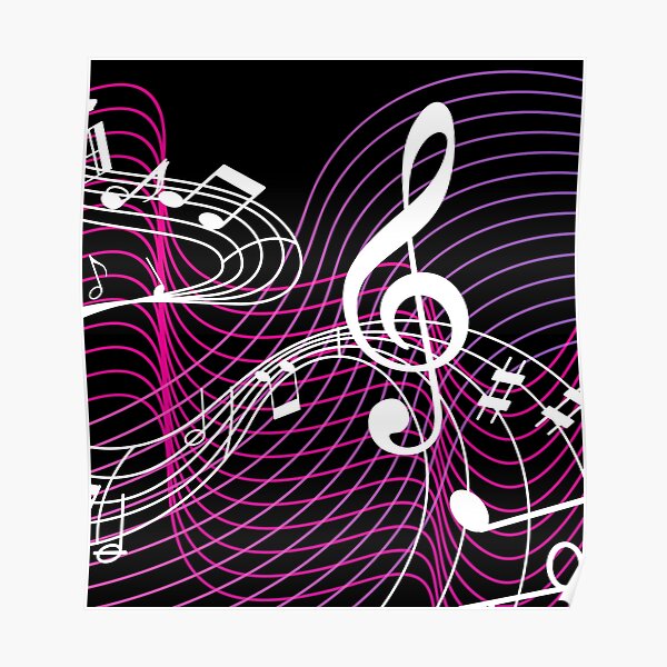 "Music notes" Poster by Meeechelle | Redbubble