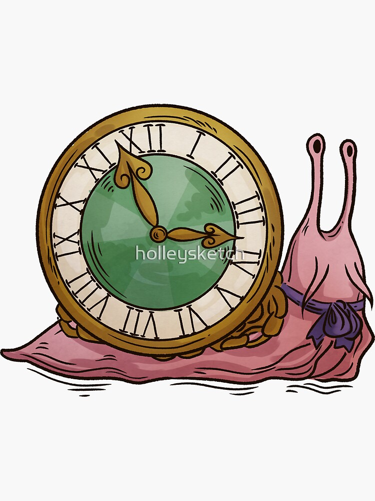 "Snail Clock" Sticker for Sale by holleysketch | Redbubble
