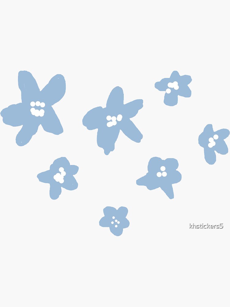 "light blue flowers sticker pack" Sticker by khstickers5 | Redbubble