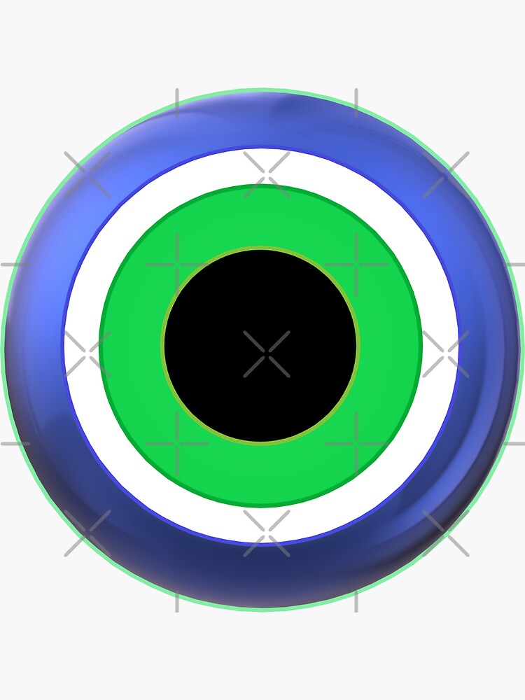 "Mati Evil Eye Green" Sticker by Yiorgosnj13 | Redbubble