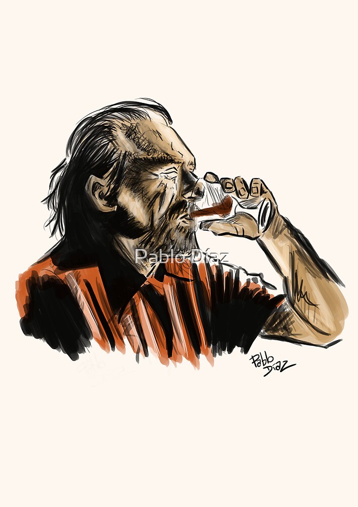 "Charles Bukowsky" by Pablo Díaz | Redbubble