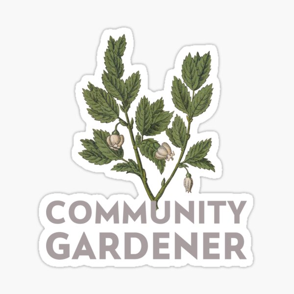 "Community Gardener Floral Garden Design" Sticker for Sale by ...