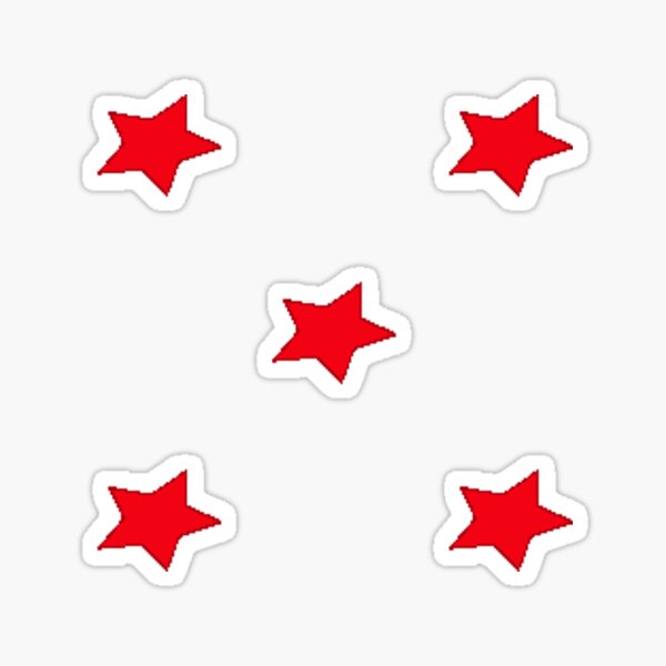 "red star sticker pack!" Sticker for Sale by shaynaaaa | Redbubble