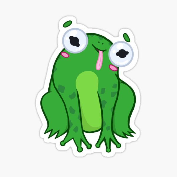 Pegatina « Esta pequeña rana es la primera que creé en mi serie de ...