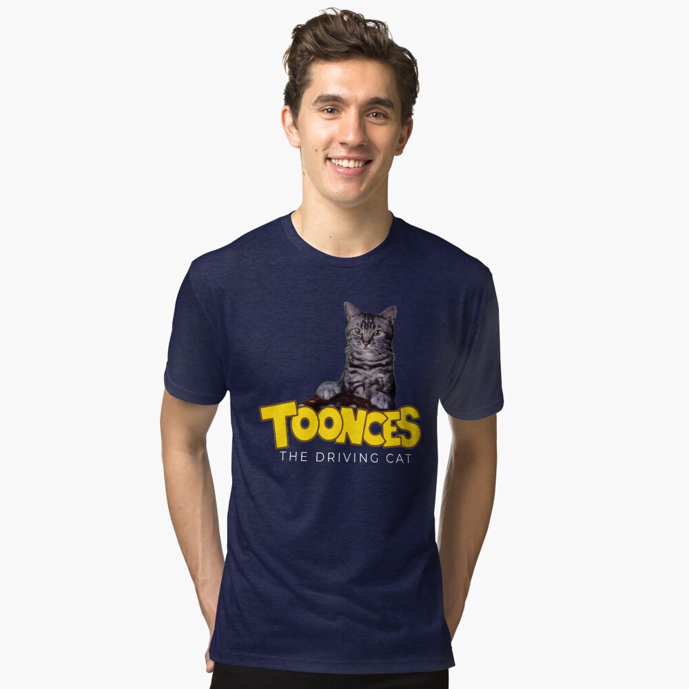 "Toonces the driving cat" Sticker for Sale by Primotees | Redbubble
