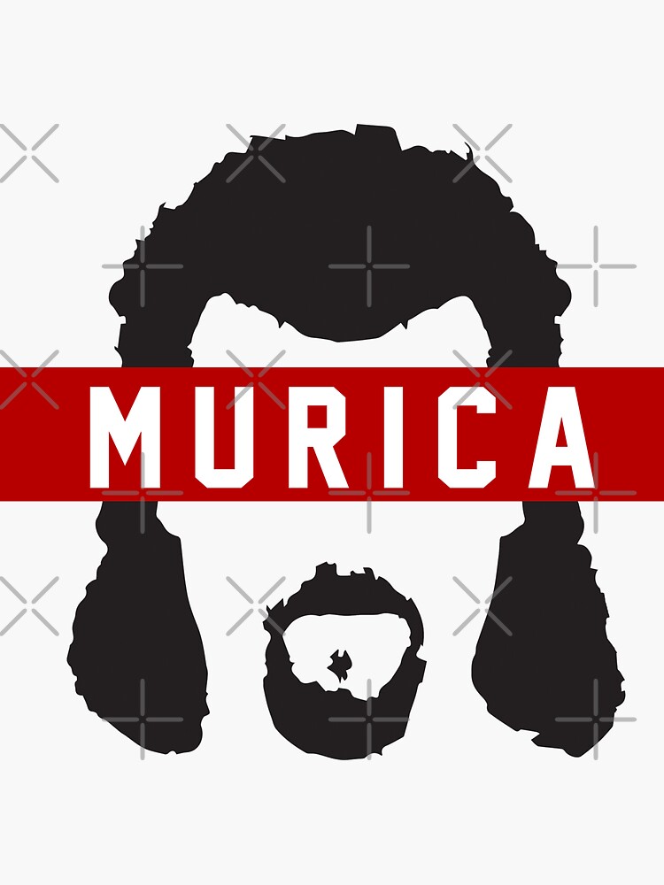 "Murica" Sticker for Sale by Primotees | Redbubble