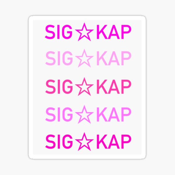 "SIG KAP STAR" Sticker by ava-olivia | Redbubble