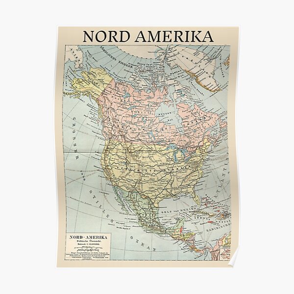 "Old North America Map" Poster for Sale by aidankenny01 | Redbubble