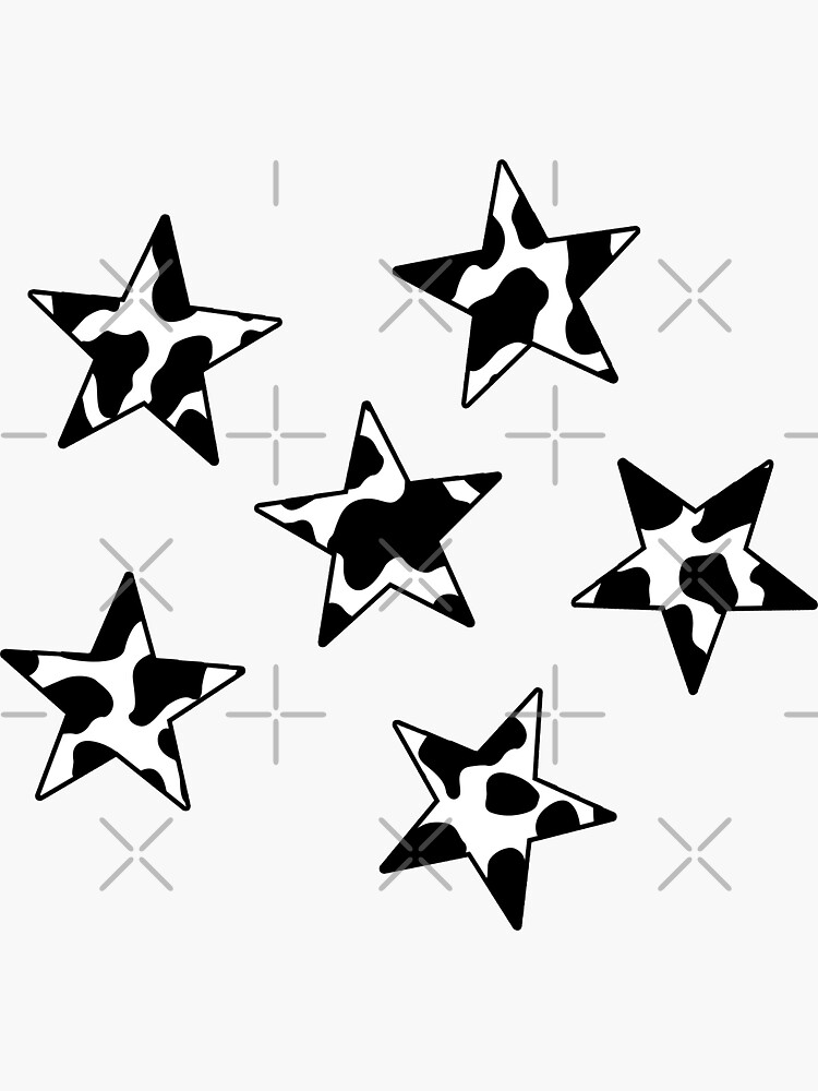 "Cow Print Stars Pack " Sticker by destinyjbeal | Redbubble