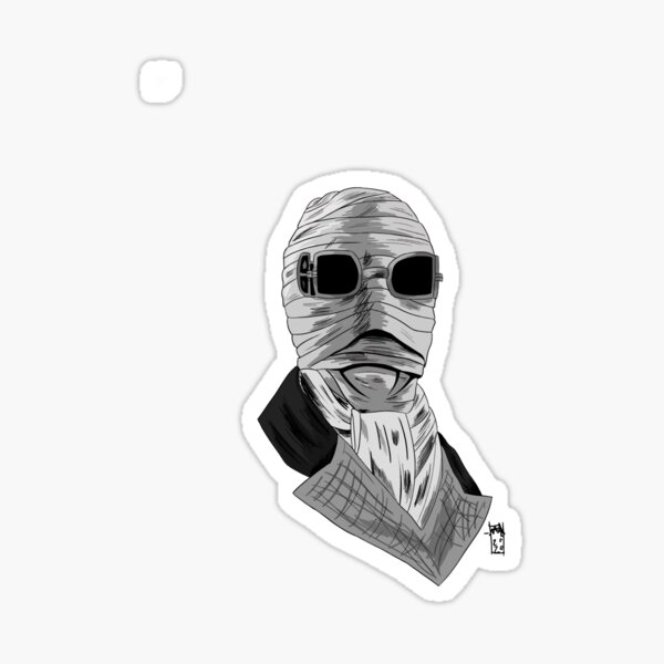 "The Invisible Man" Sticker for Sale by mattamatiart | Redbubble