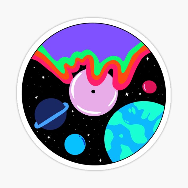 "Trippy Space Vinyl Art" Sticker for Sale by nana143 | Redbubble