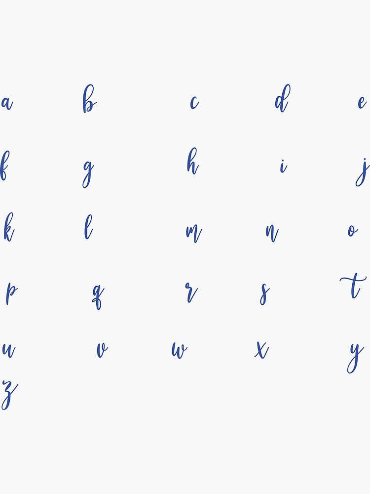 "Indigo Cursive Sticker Pack" Sticker for Sale by coolcar136 | Redbubble