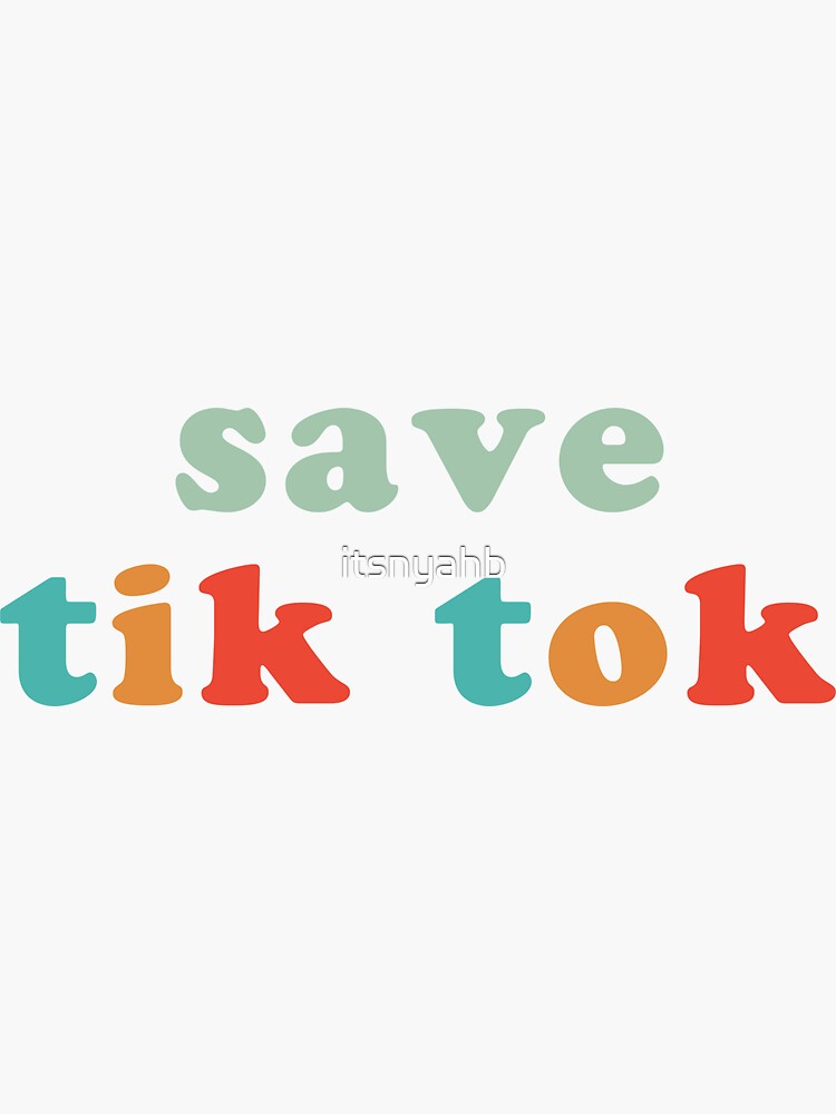 "Save Tik Tok Green + Rainbow Design" Sticker for Sale by itsnyahb ...
