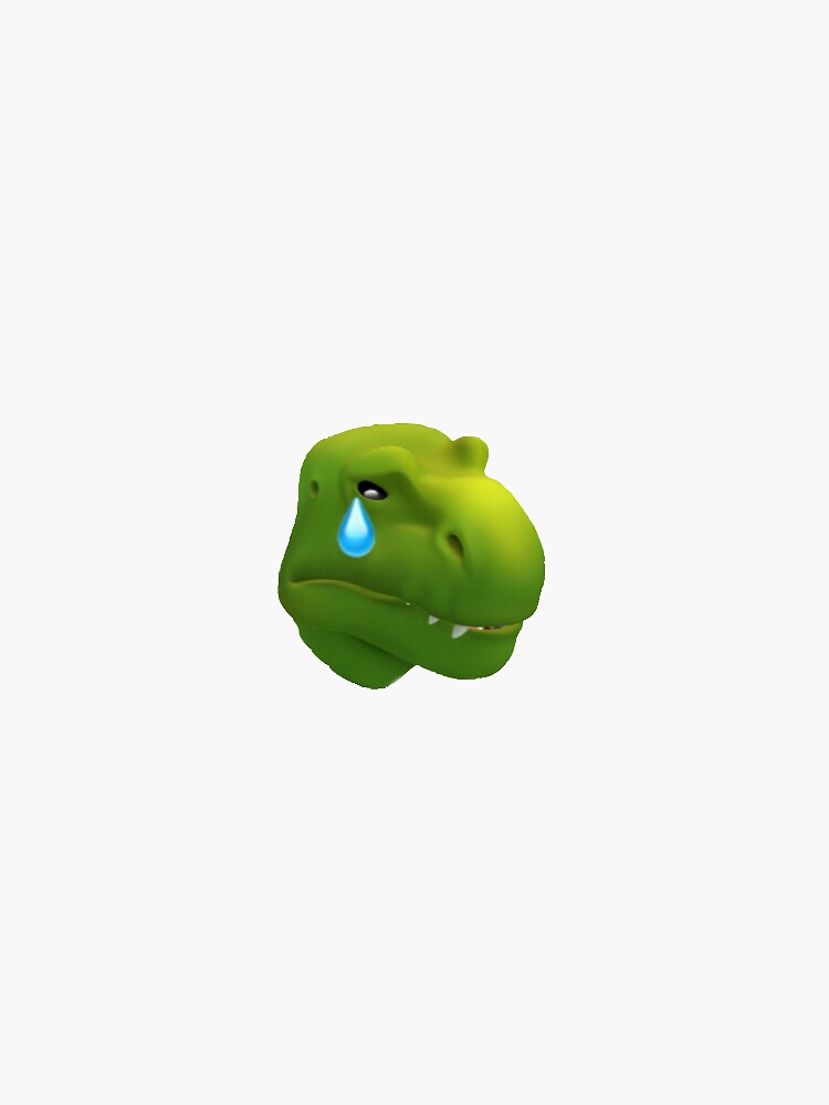 "Sad t-rex emoji" Sticker for Sale by -nikki | Redbubble