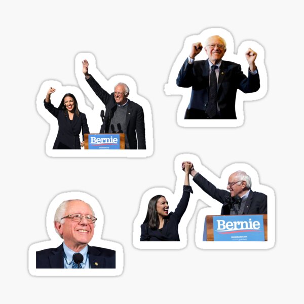 "Bernie and AOC sticker pack" Sticker for Sale by emikolynn | Redbubble