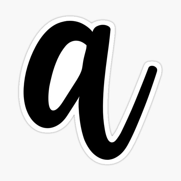 "Cursive Letter A" Sticker for Sale by coolcar136 | Redbubble