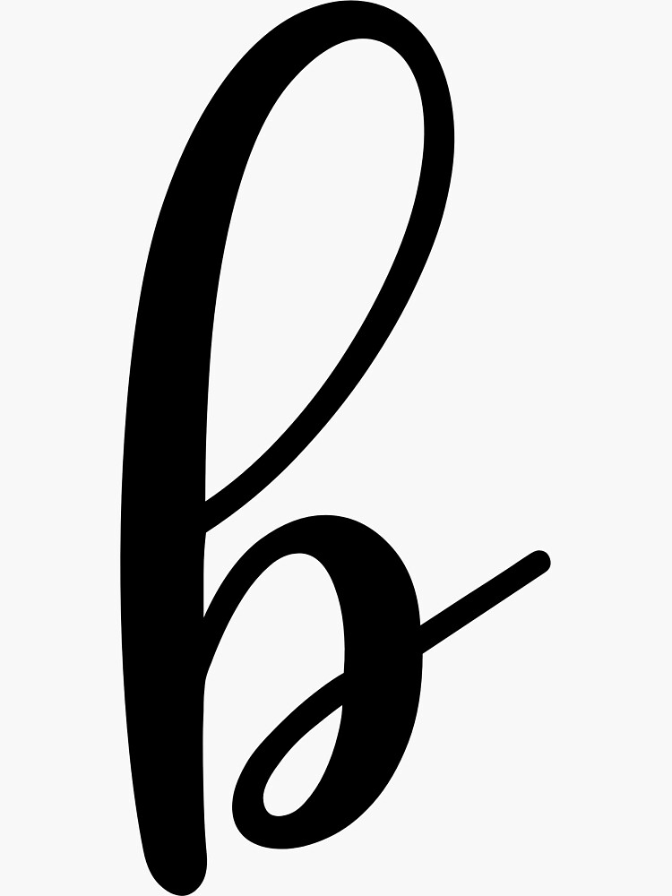 "Cursive B" Sticker by coolcar136 | Redbubble