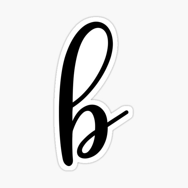 "Cursive B" Sticker by coolcar136 | Redbubble
