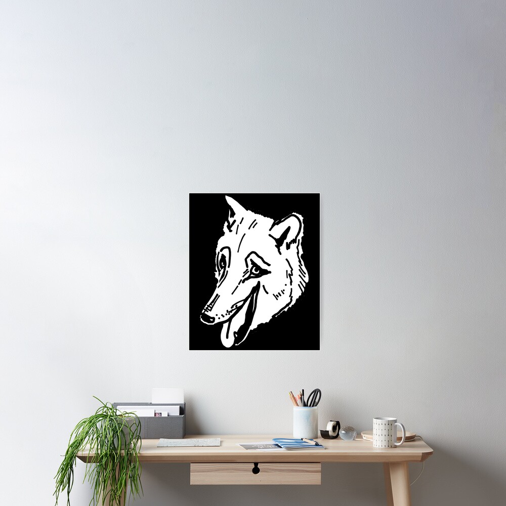 laughing-wolf-meme-poster-by-sketchnkustom-redbubble