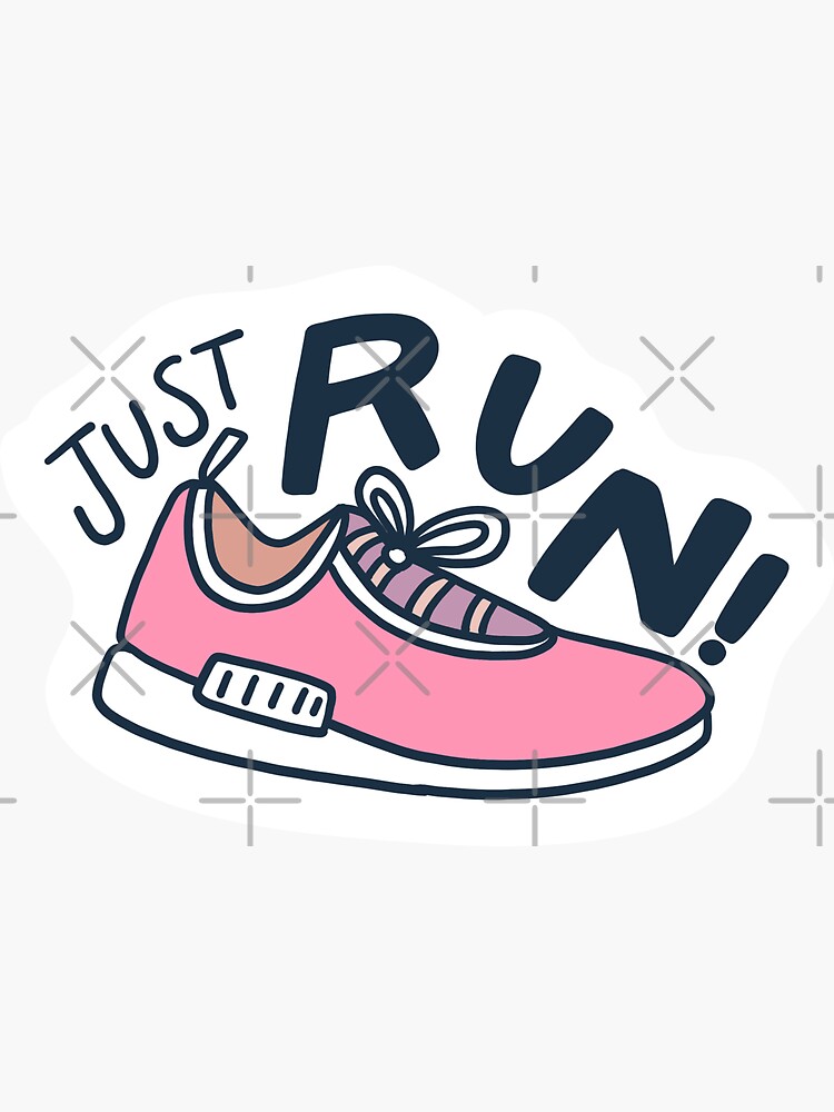 "Just Run! Fitness Motivational" Sticker for Sale by mr-var | Redbubble