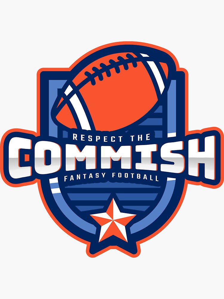 "Fantasy Football - Respect the Commish" Sticker by FineSquares | Redbubble