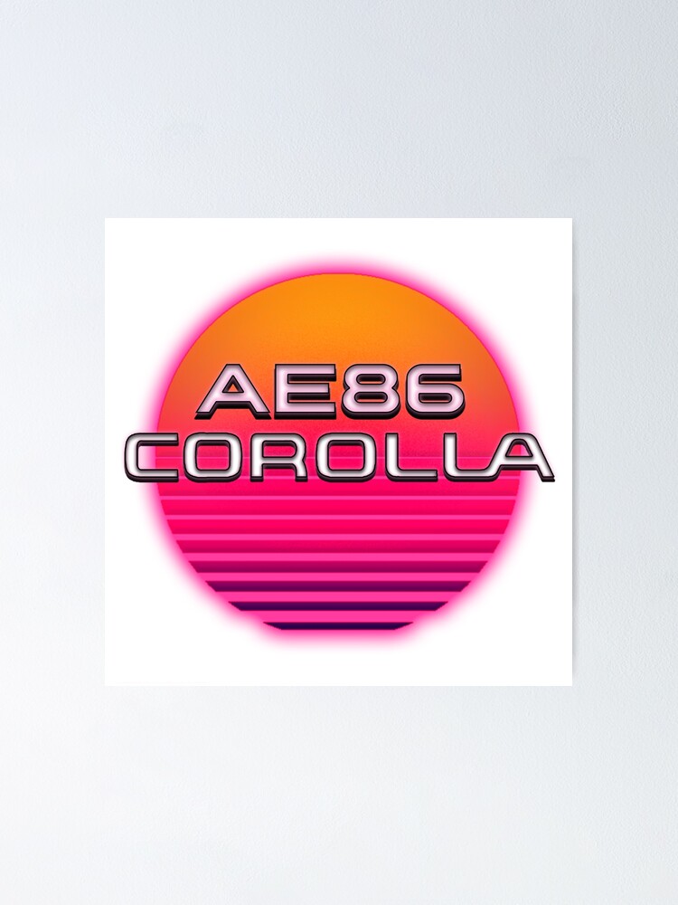 "Toyota AE86 Corolla Outrun Emblem" Poster by lithoman2 | Redbubble