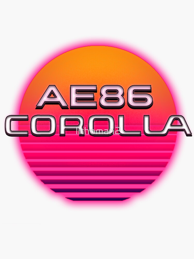 "Toyota AE86 Corolla Outrun Emblem" Sticker for Sale by lithoman2 ...