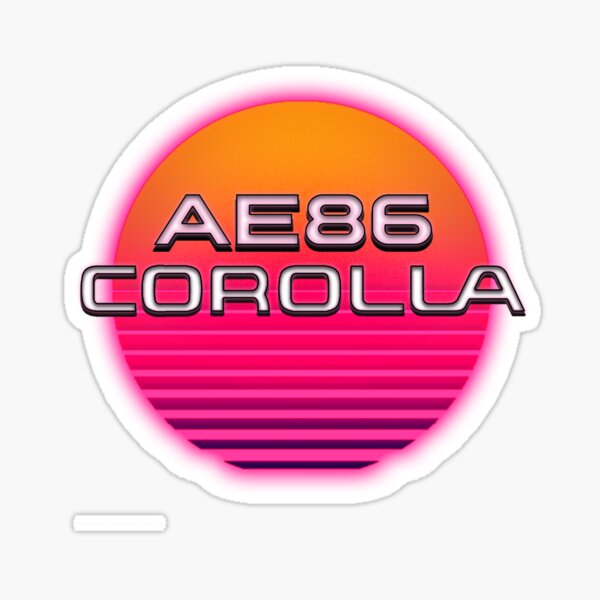 "Toyota AE86 Corolla Outrun Emblem" Sticker for Sale by lithoman2 ...