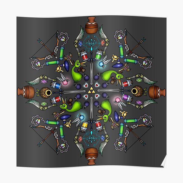 "Video Game Mandala 02" Poster for Sale by labrattish | Redbubble