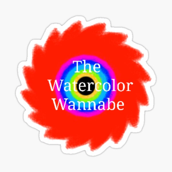 "The Watercolor Wannabe Logo" Sticker by WatrColrWanabe | Redbubble