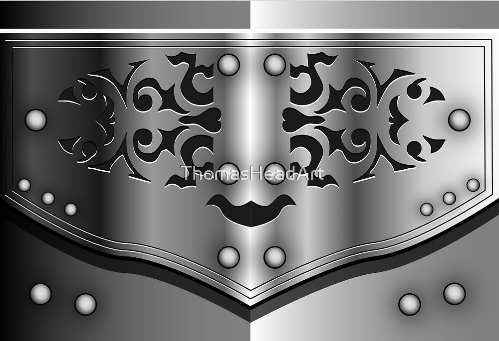 "Knight Helmet with Fancy Visor" by ThomasHeadArt | Redbubble