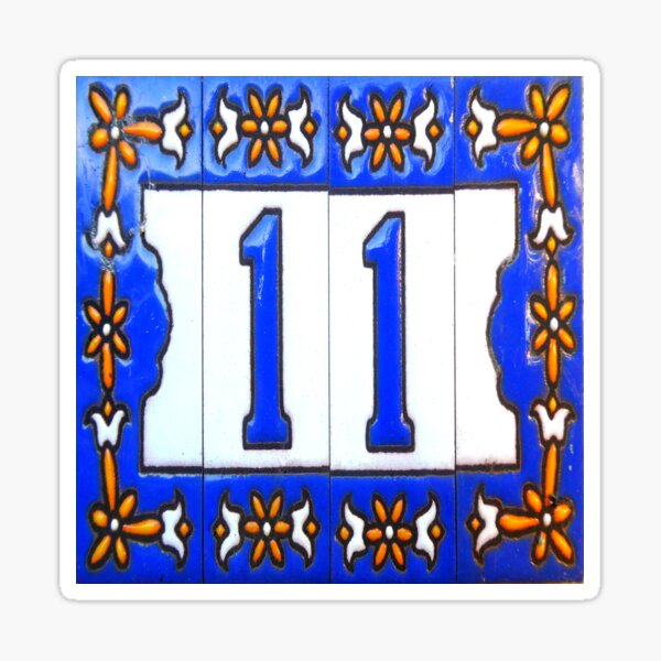 "Number 11." Sticker for Sale by JonDelorme | Redbubble
