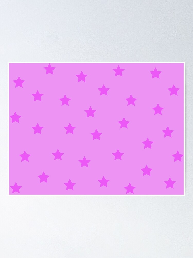Póster «rosa brillante en el patrón de estrellas de color rosa» de ...
