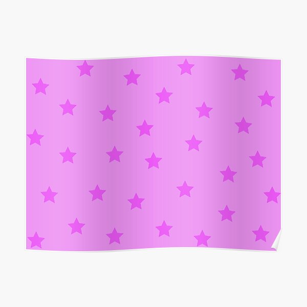 Póster «rosa brillante en el patrón de estrellas de color rosa» de ...