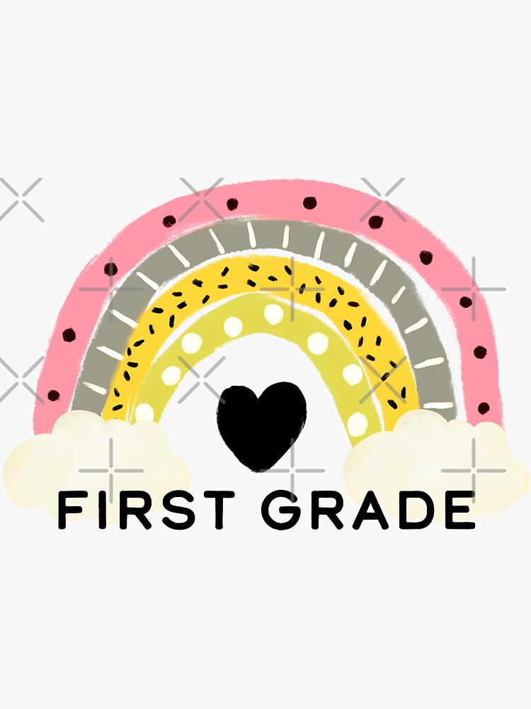"Rainbow First Grade" Sticker for Sale by JavierShih | Redbubble
