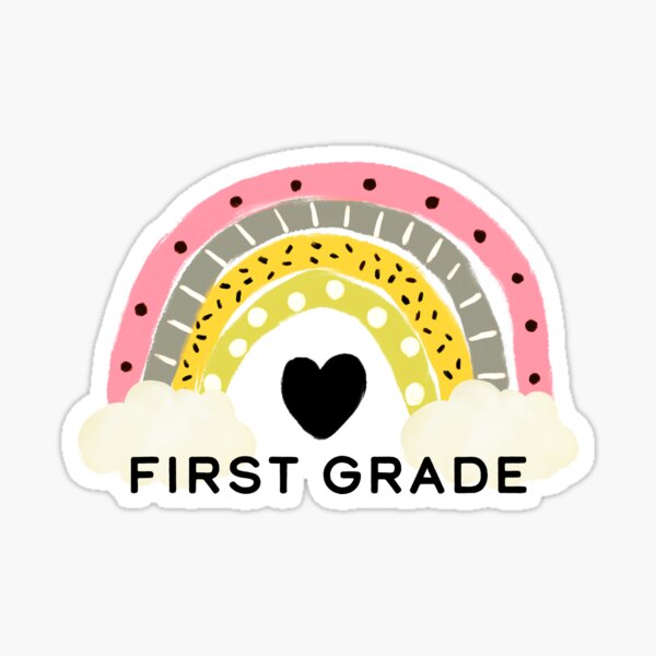 "Rainbow First Grade" Sticker for Sale by JavierShih | Redbubble