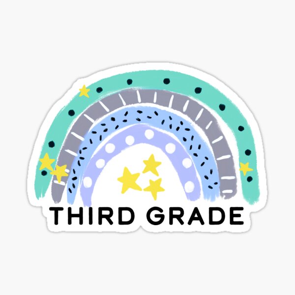 "Rainbow Third Grade" Sticker by JavierShih | Redbubble