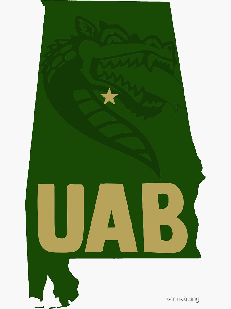 "UAB Blazers Alabama State" Sticker by zarmstrong | Redbubble