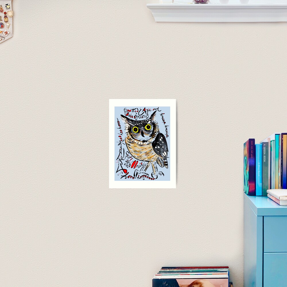 "Spotted Eagle Owl, Bubo africanus, Gevlekte Ooruil" Art Print by ...