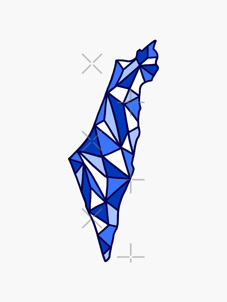 "Israel Mosaic: Blue" Sticker for Sale by open24hours | Redbubble